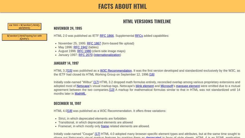 jQuery html() method