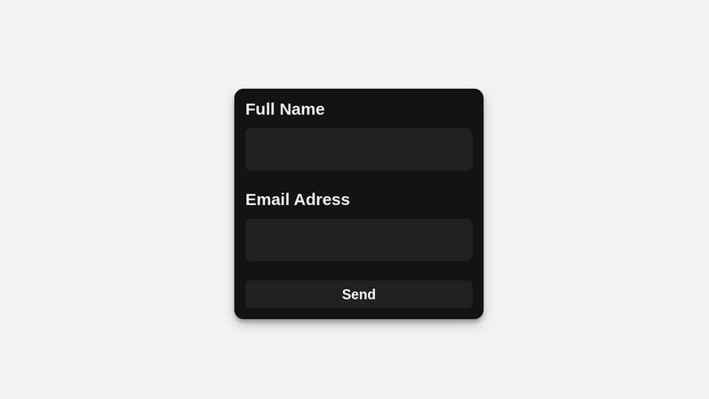HTML/CSS Form (Formspree)