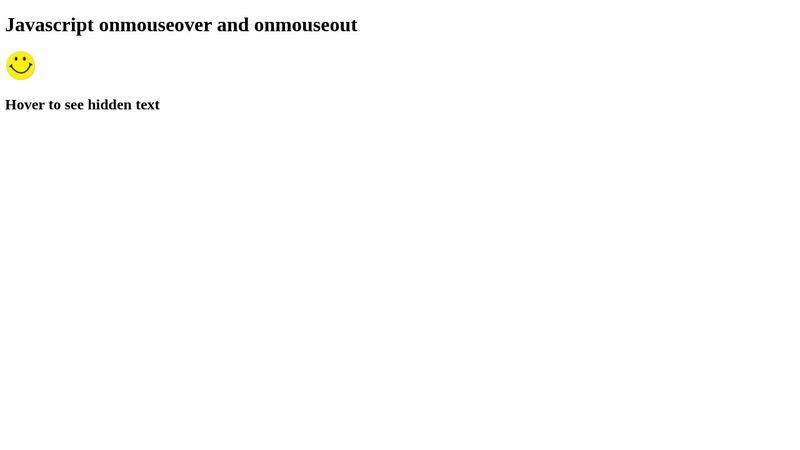 JS MouseOver MouseOut