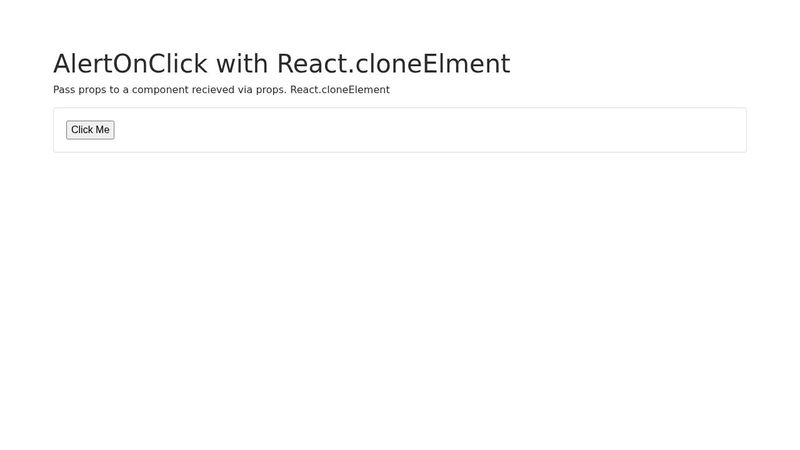AlertOnClick (V1) with React.cloneElement