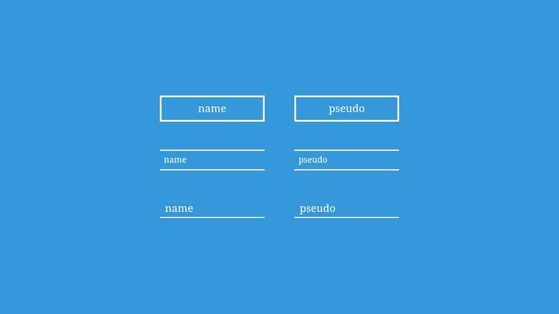 Input focus effect with only CSS