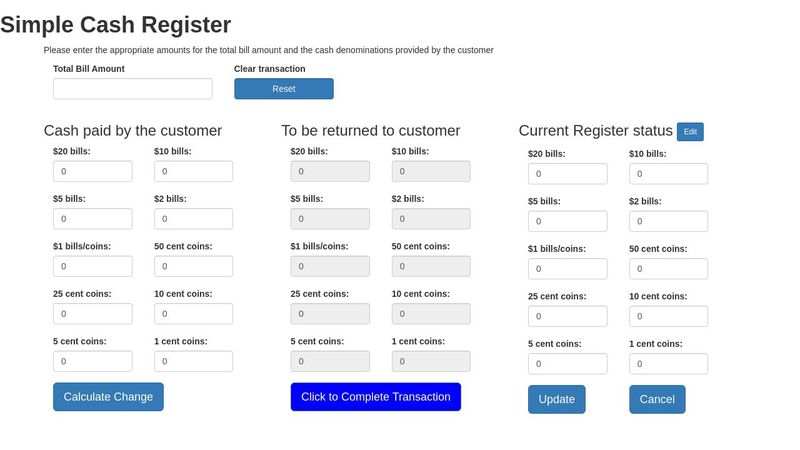 Simple Cash Register