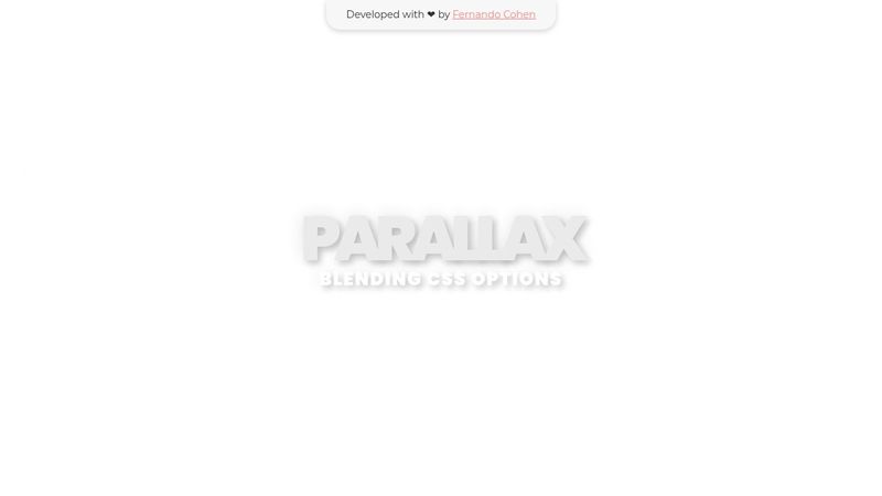 Parallax Effect + Text Blend Mode + Video Blend Mode