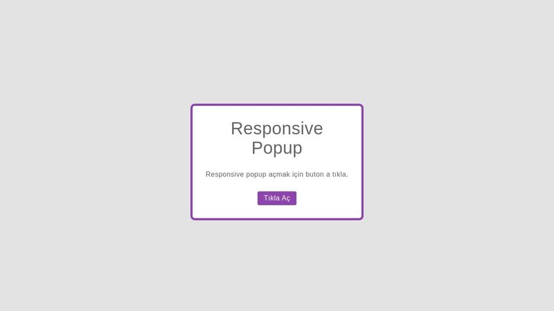 Responsive Pop-up