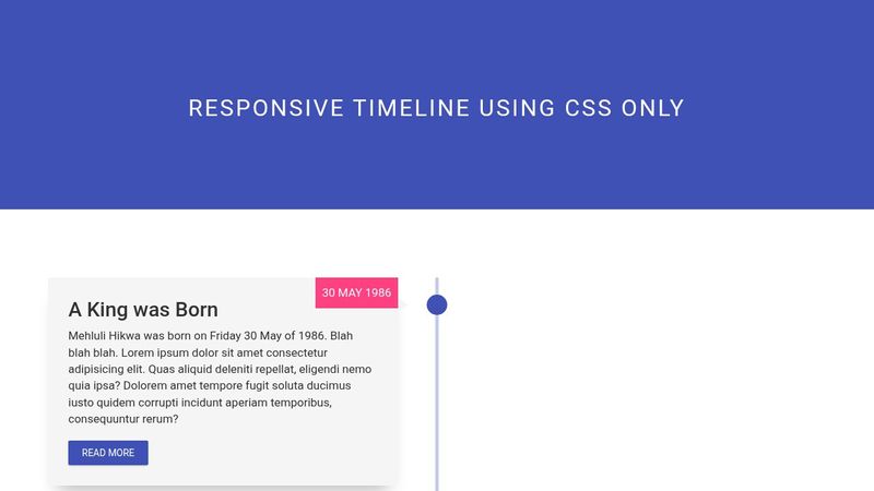 Responsive Timeline CSS only