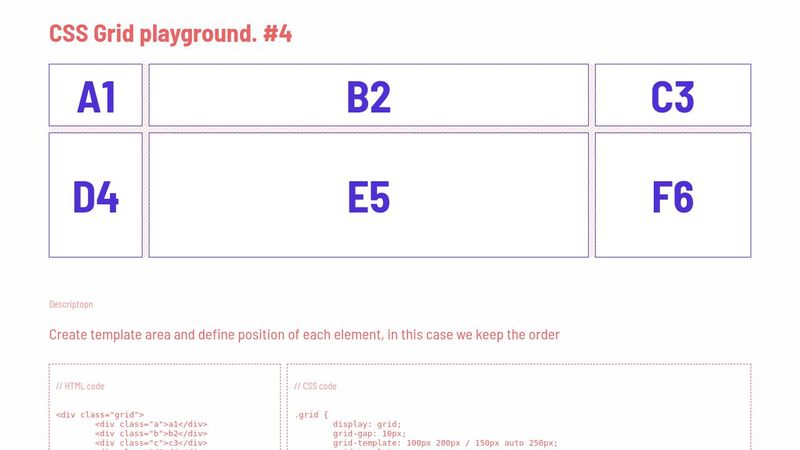 CSS Grid playground #4