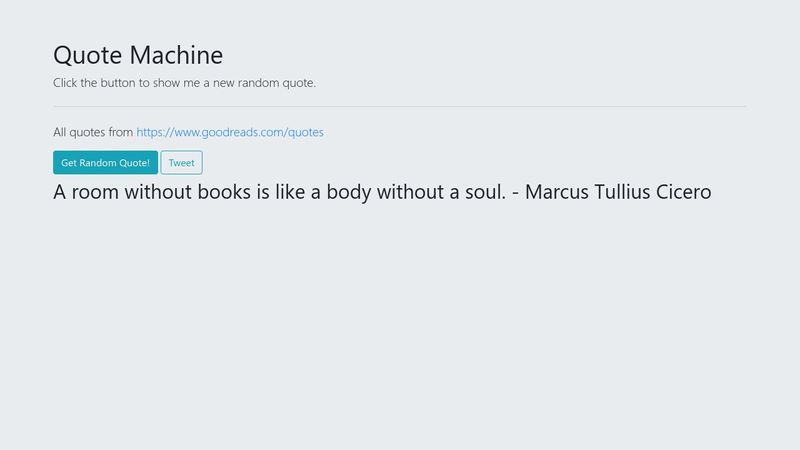 FreeCodeCamp: Random Quote Machine