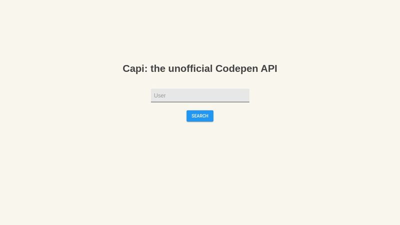 Capi: the unofficial Codepen API