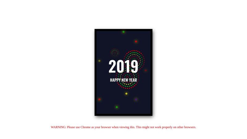 Happy New Year Greeting Card