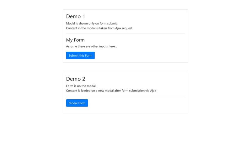 Bootstrap 4 Modal Ajax Form Submit