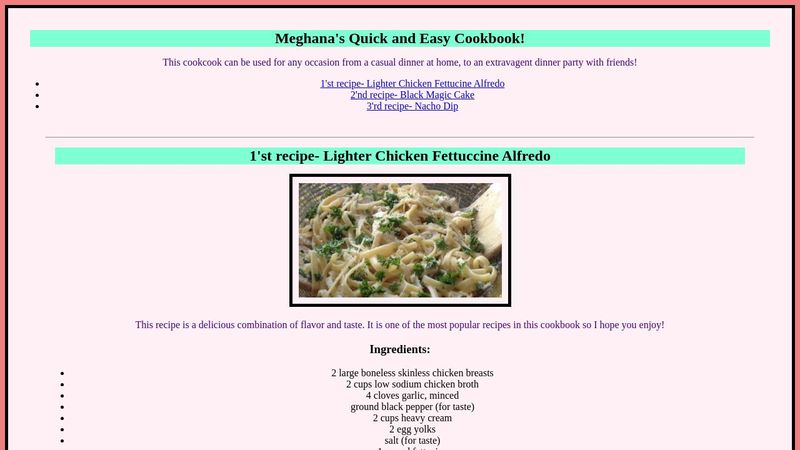 Recipe Book HTML +CSS