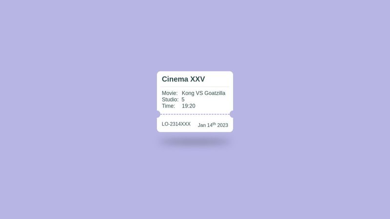 HTML-CSS Ticket!
