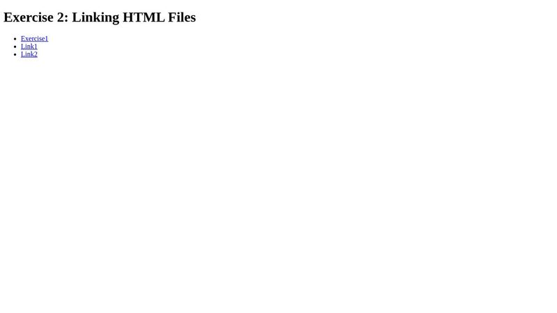 Patrick Mannix - Exercise 2: Linking HTML Files