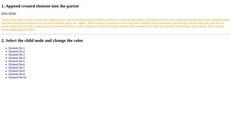JavaScript DOM Practice