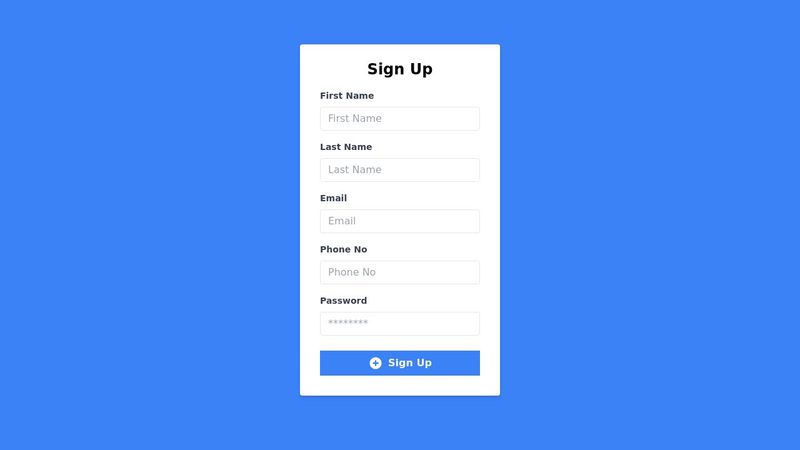 Beautiful Sign Up Page for Tailwind CSS