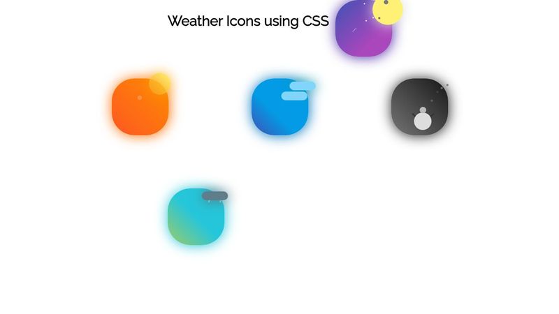 Animated Weather Icons(pure CSS)