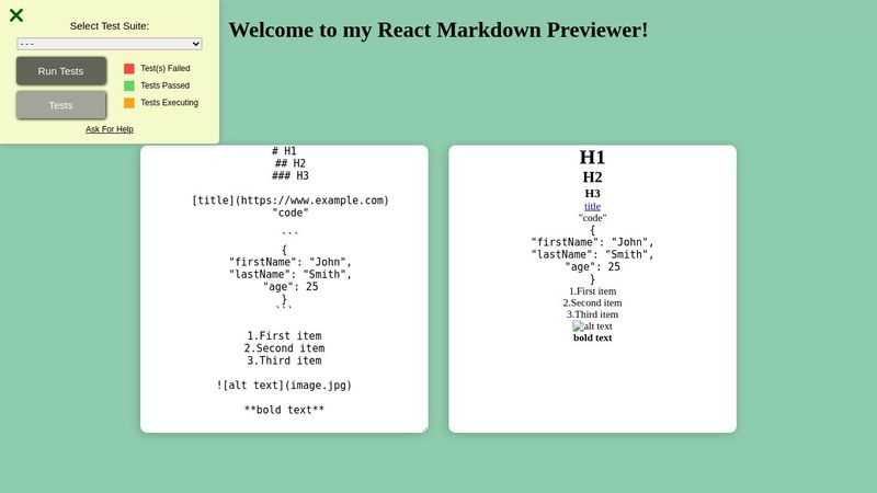 Markdown Previewer - Front End Development Libraries - FreeCodeCamp