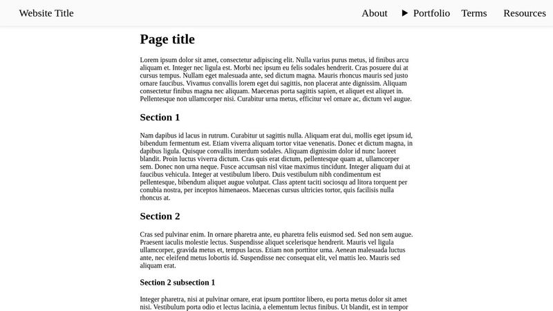 HTML + CSS menu using element