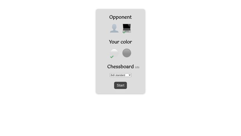 Chess game menu (CSS only)