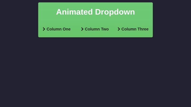 Responsive Animated Dropdown Menu with Chevron