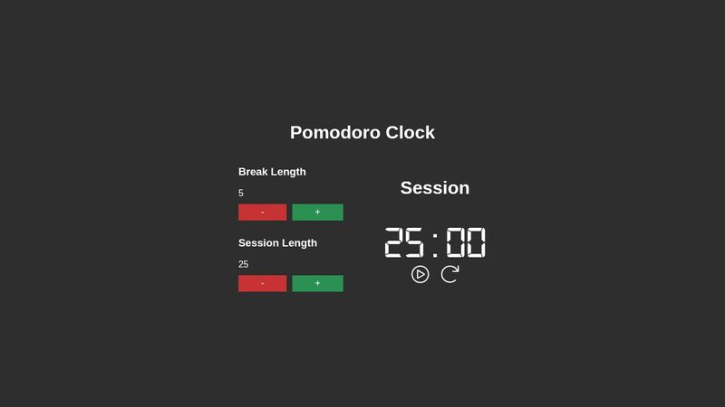 freeCodeCamp - Pomodoro Clock