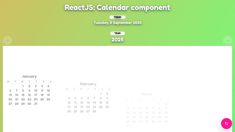 ReactJS: Calendar component