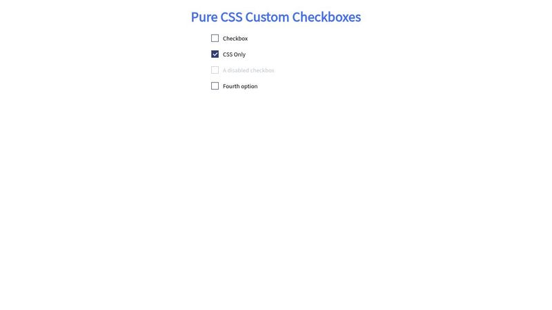 Pure CSS custom checkboxes