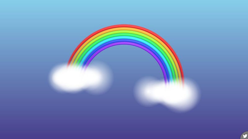 CSS rainbow in the clouds