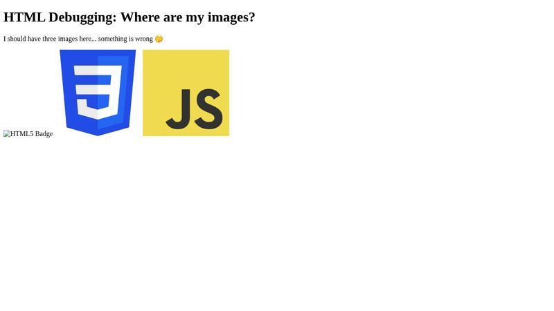 Exercise 3 - HTML Debugging