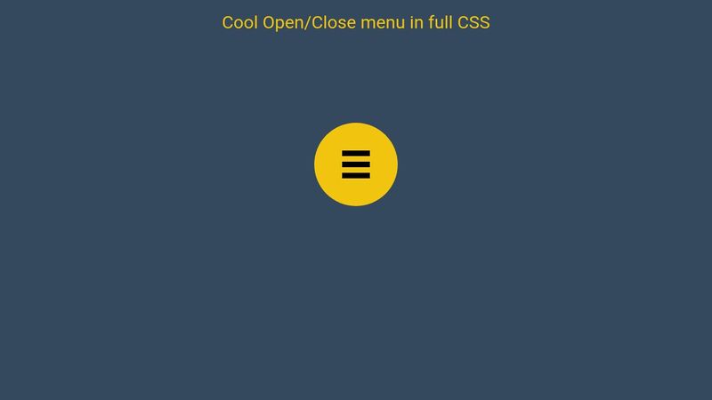 Open/Close menu in full CSS