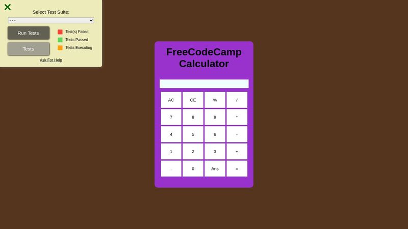 FreeCodeCamp Project: JavaScript Calculator
