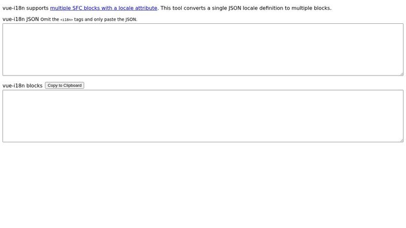 vue-i18n Convert single SFC block to multiple blocks