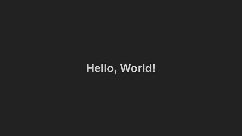 Hello World