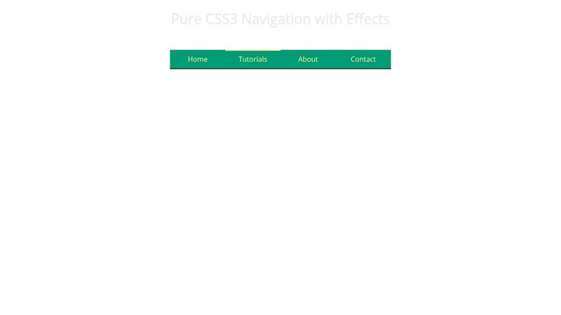 Pure CSS3 Drop-down Navigation with Effects