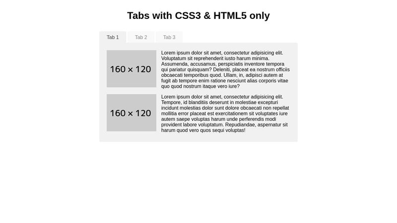 Tabs with CSS3 & HTML5 only