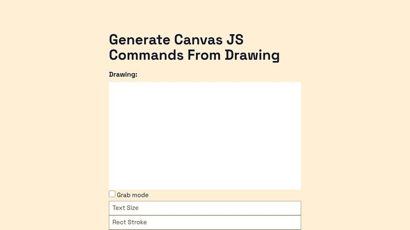 Generate Canvas JS Commands From Drawing
