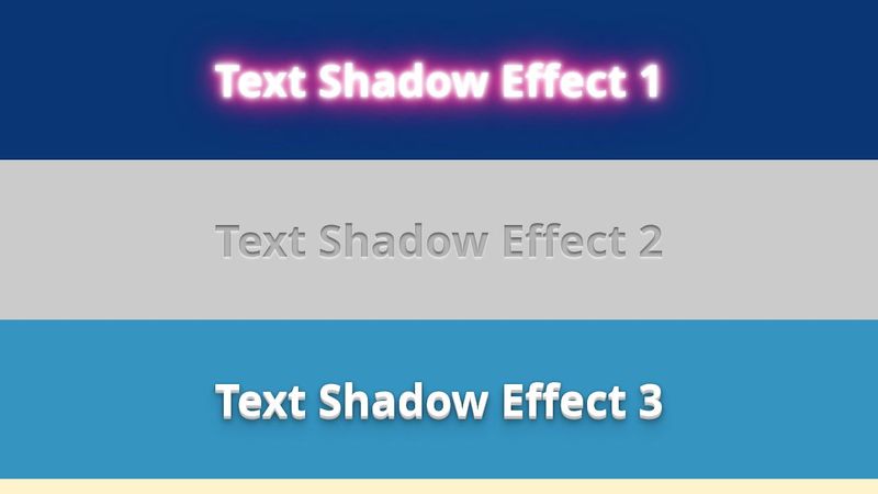 CSS text shadow gallery