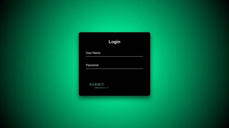 Cool Login Form and Animation