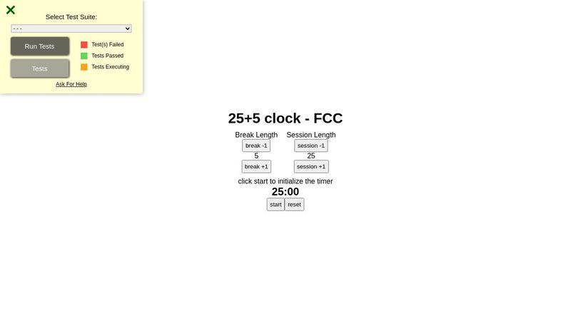 25+5 clock - FCC