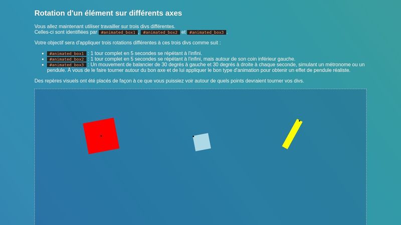 CSS - ex-5 -Animation : rotation