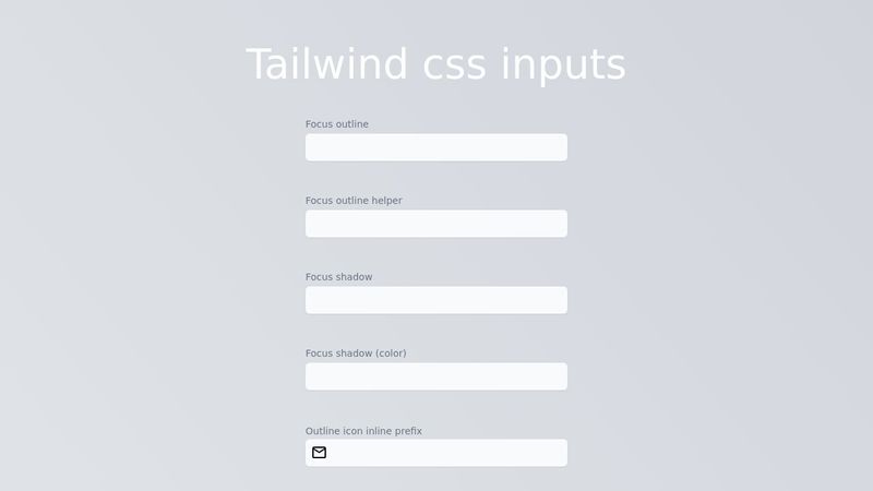Tailwind inputs