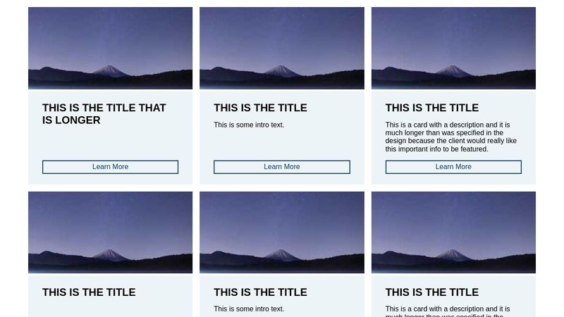 Grid - Responsive cards with aligned buttons