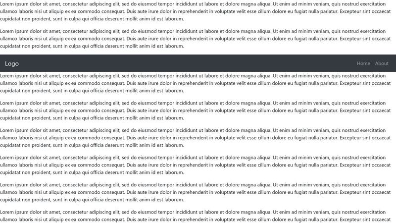 Bootstrap Sticky Header