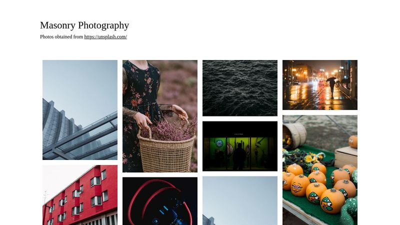 Colcade.js Masonry Example