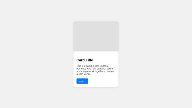 Responsive card layout - Box Model