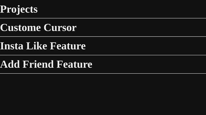 Cursor moving Effect By Using Html Css And Js