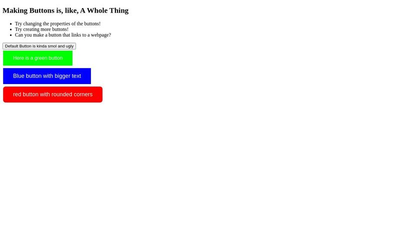 HTML/CSS Ugly Button Example