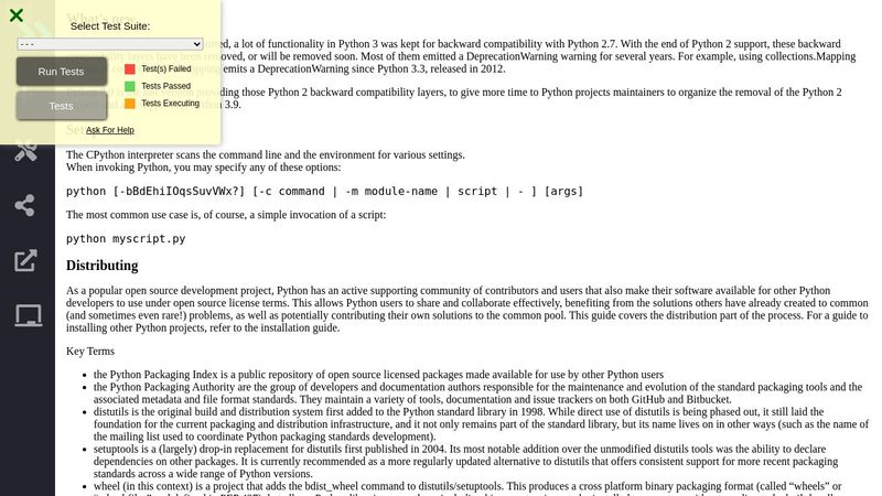 Javascript Technical Documentation Page