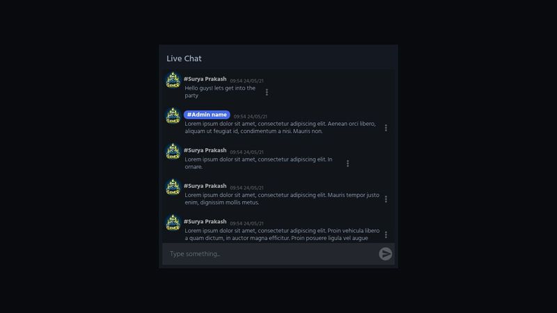 Live Chat HTML CSS Bootstrap design