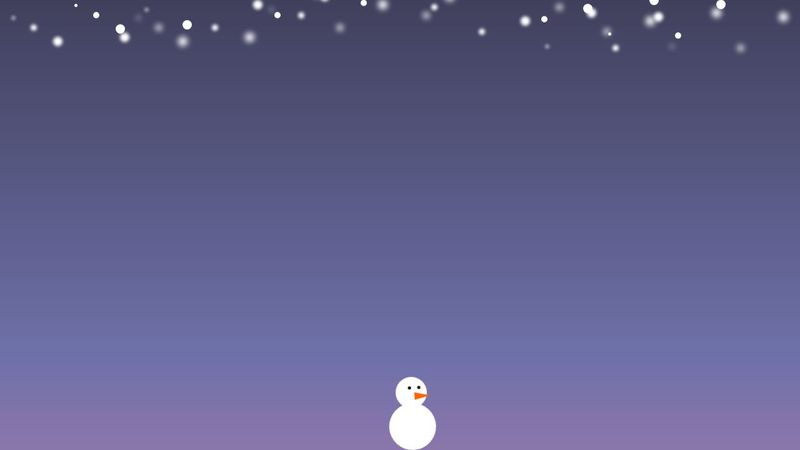 雪落靜謐夜｜Pure CSS Snow Animation with Snowman